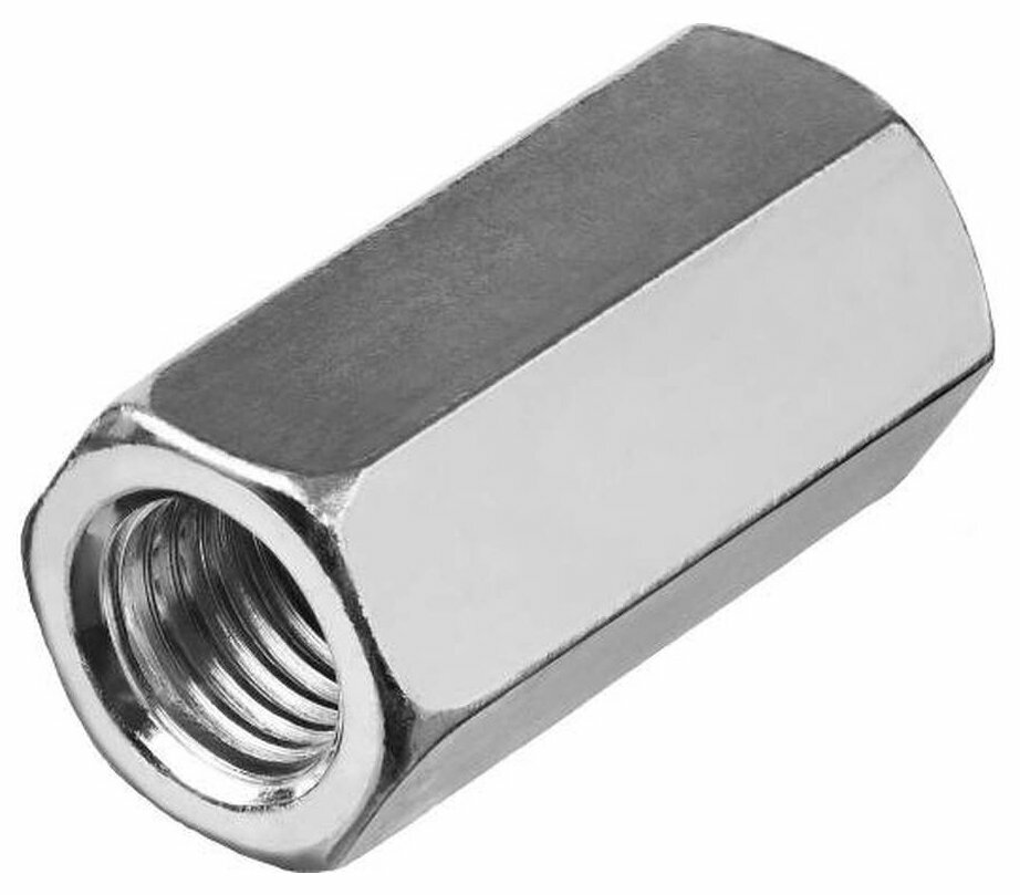 Гайка переходная М12 (8шт) DIN6334 6-гранная, цинк SteelRex/009375/009375