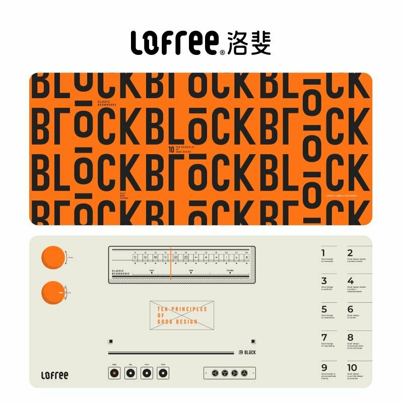 Lofree Коврик для мыши, XXL, оранжевый