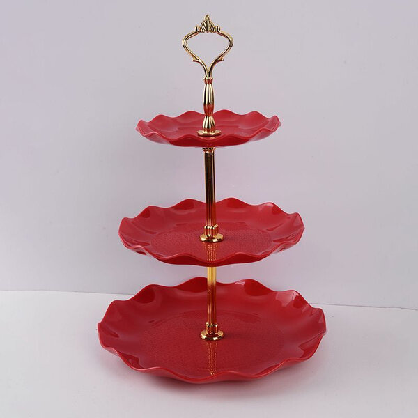 FINED RIM Набор тарелок 1 шт красный