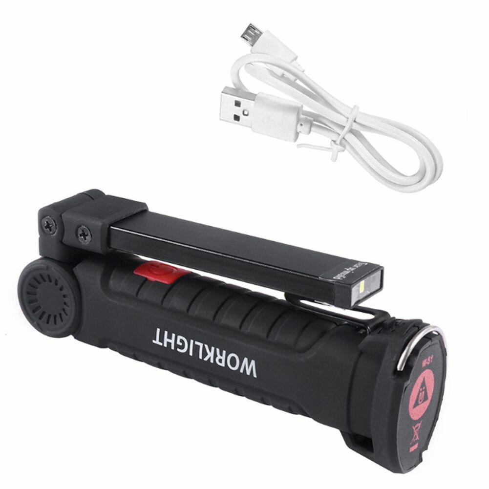 Ручной рабочий светильник USB COB, светодиодный фонарик, складной инспекционный фонарь для аварийной ситуации на открытом воздухе
