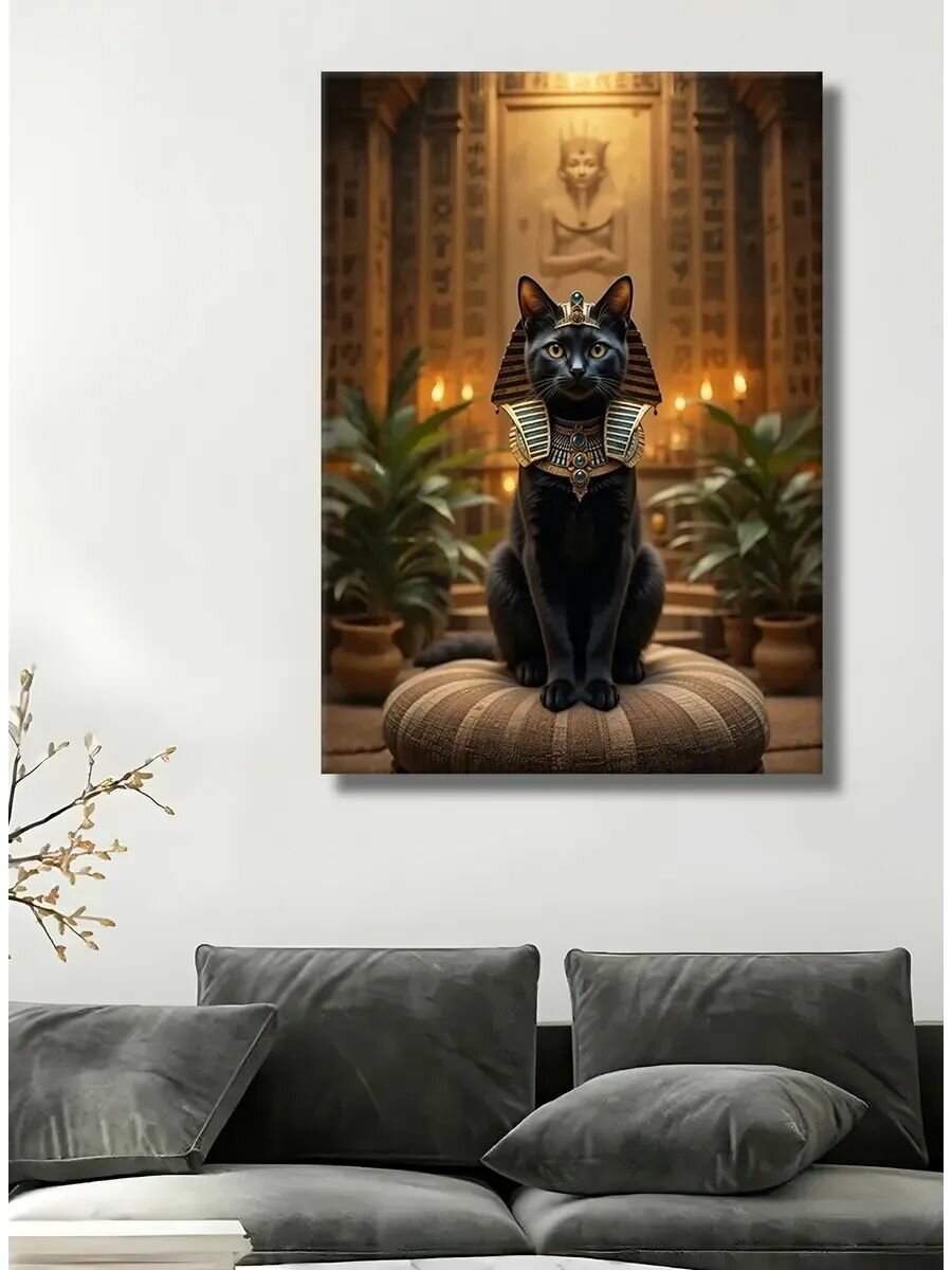 Картина "Царица с кошкой", галерейная 30х40см 1шт.