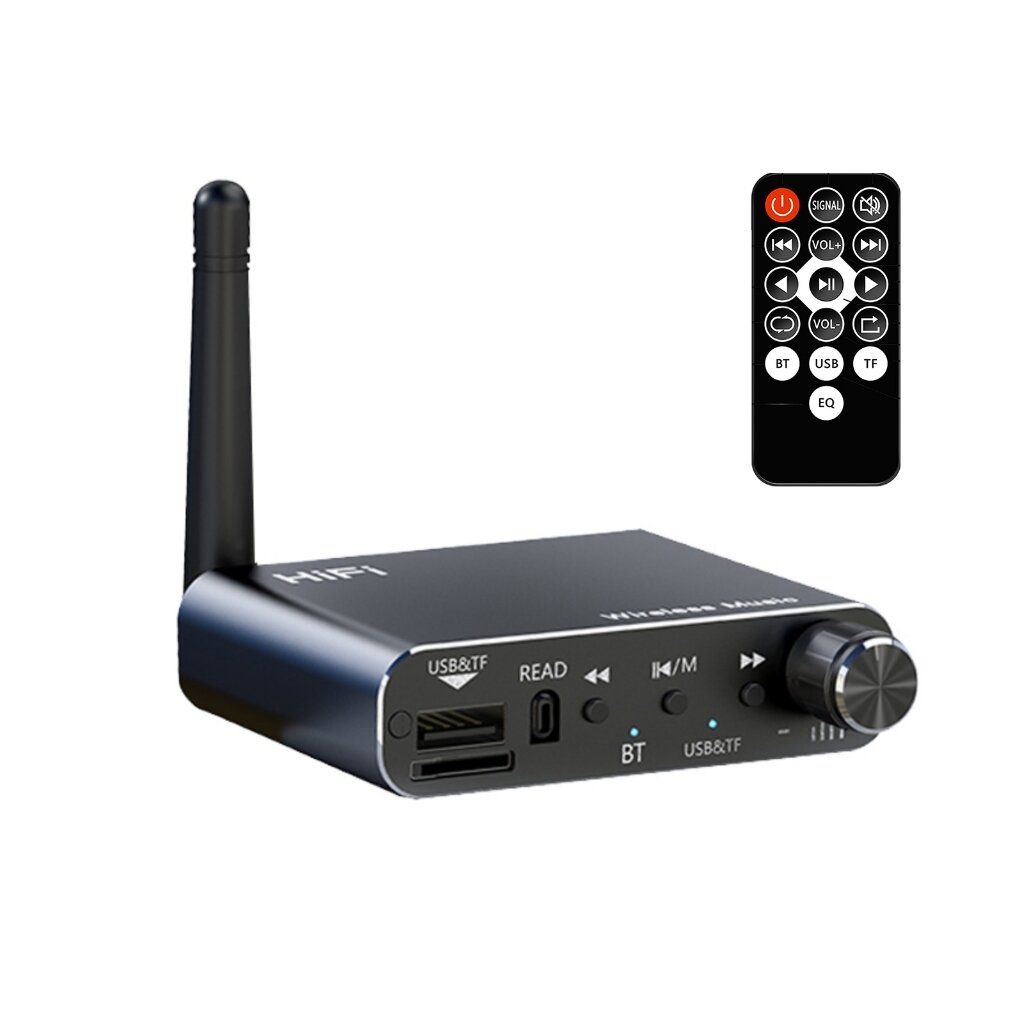 Мини-Bluetooth-совместимый Аудиоадаптер 5.4 для Автомобильного Домашнего Аудиоприемника С Низкой Задержкой, Поддержка Двойного устройства С дистанционным управлением