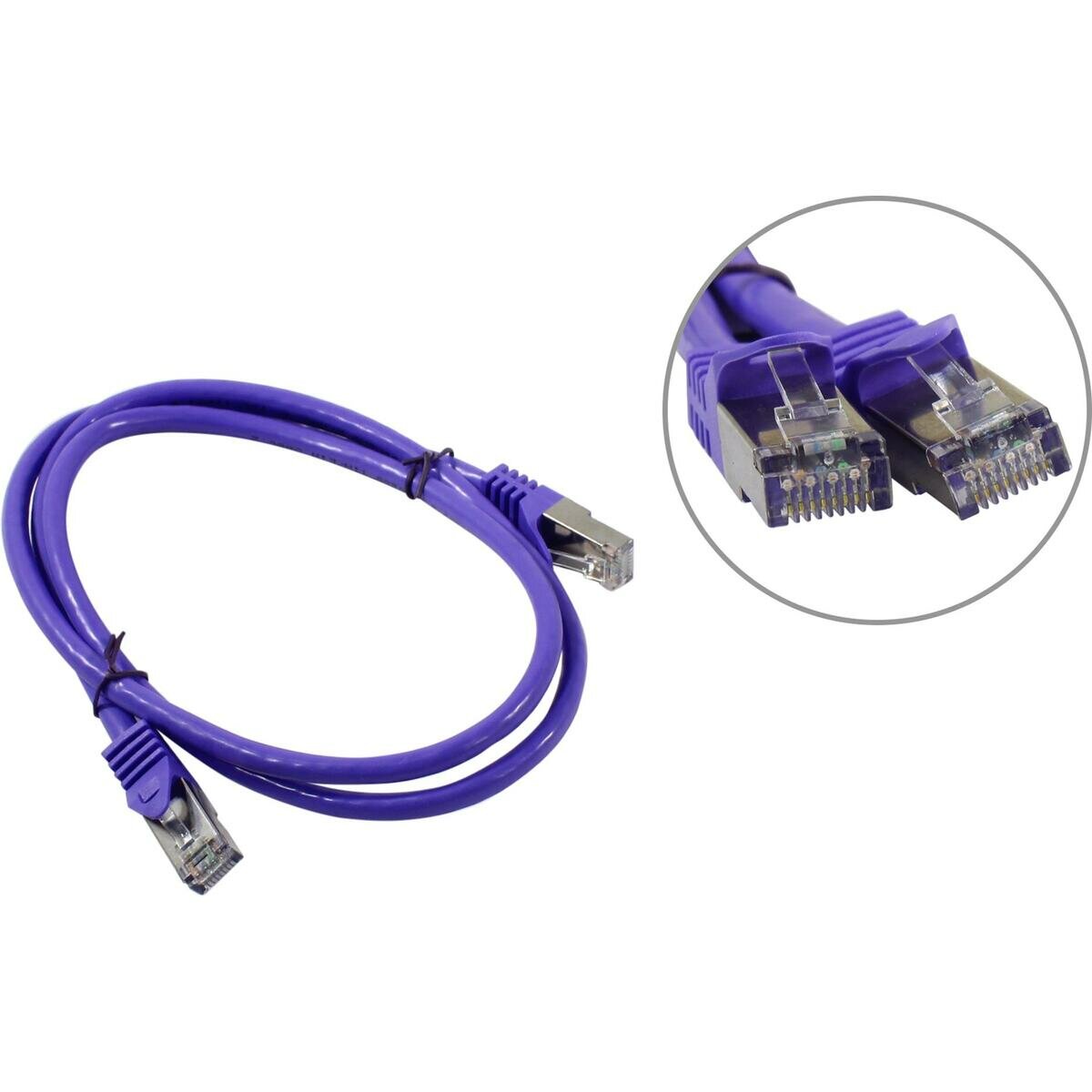 ACD Patch Cord SSTP кат.6a, 1м, фиолетовый