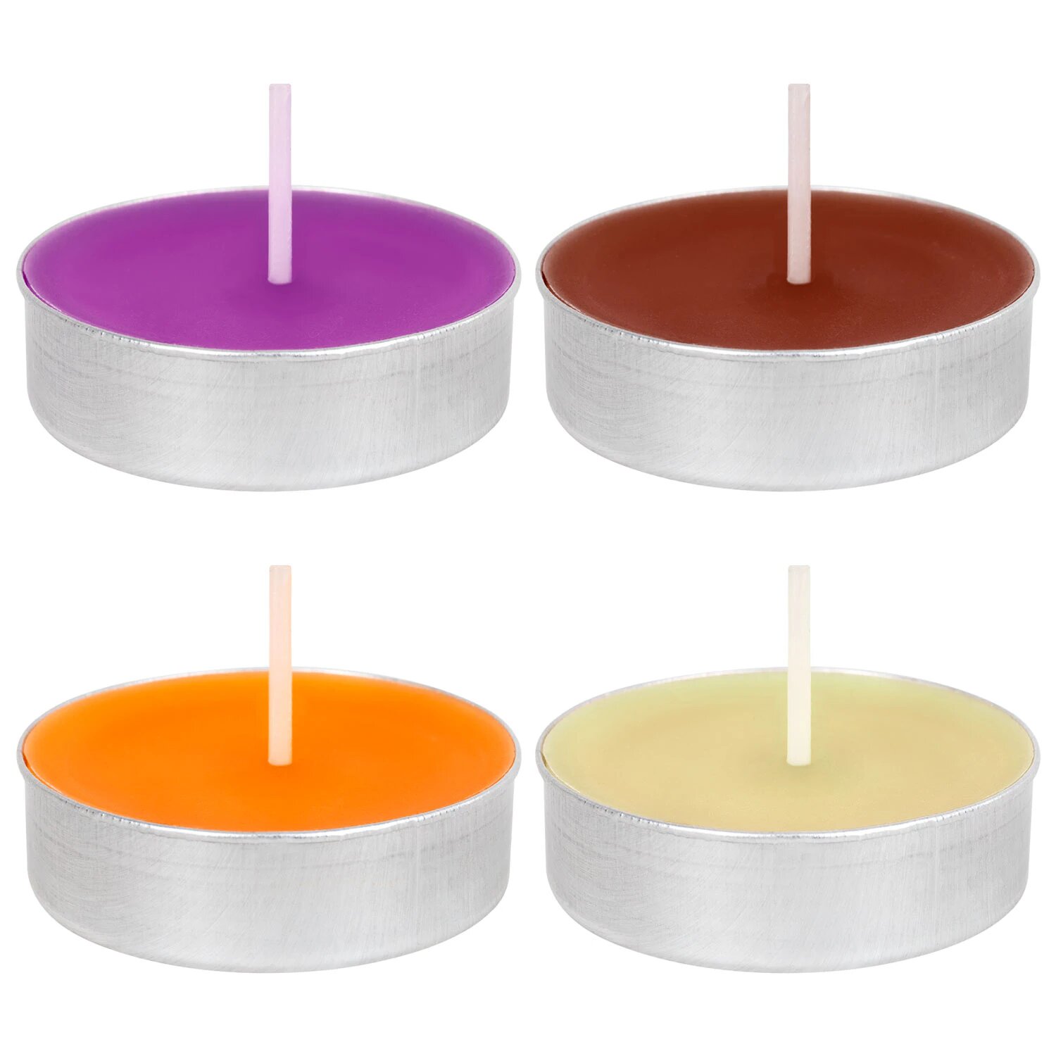 Упаковка 40 шт. Свечи чайные ароматические в гильзе комплект 6 штук, до 3,5 часов горения, ассорти 4 аромата, LAIMA, 609977