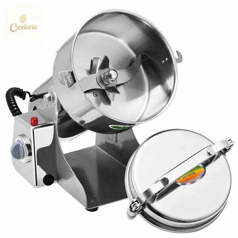 Мощный измельчитель для сухих продуктов. Электрическая мельница для специй, зерна, соли, муки. Блендер-дробилка для дома.