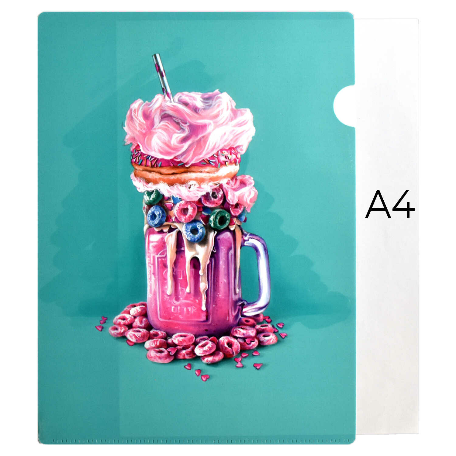 Папка-уголок для документов пластиковая, формат А4, 180 мкм, Феникс+, 2шт. с разным рисунком.