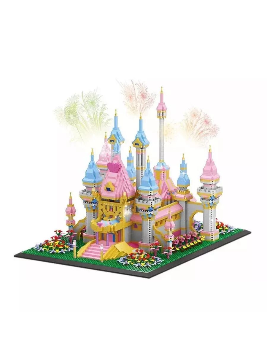 Конструктор Balody BA16294 "Сказочный замок", 5543 детали, ABS-пластик, розовый дым