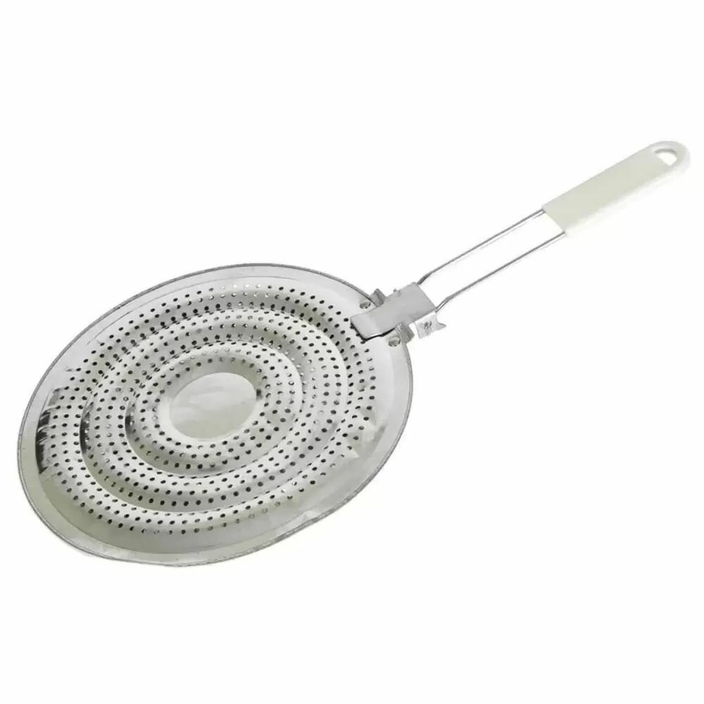 Рассекатель огня MasterFlame со съемной ручкой, стальной, 21 см, для газовых плит, антипригарная защита