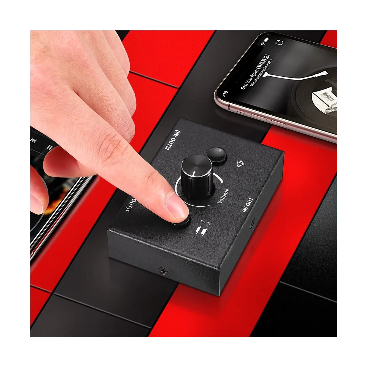 Аудиопереключатель A65I 3,5 мм 2 входа 1 выход