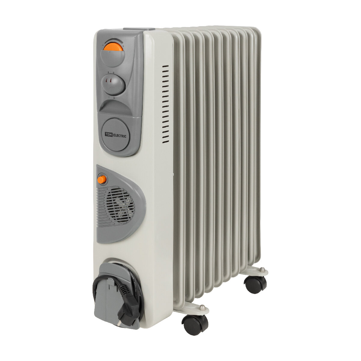 TDM ELECTRIC Масл. обогрев. МО-11ТВ, 2500 Вт, 11 сек, вент, рег. мощн. 1000/1500/2500+400 Вт, термостат, SQ2501-0913