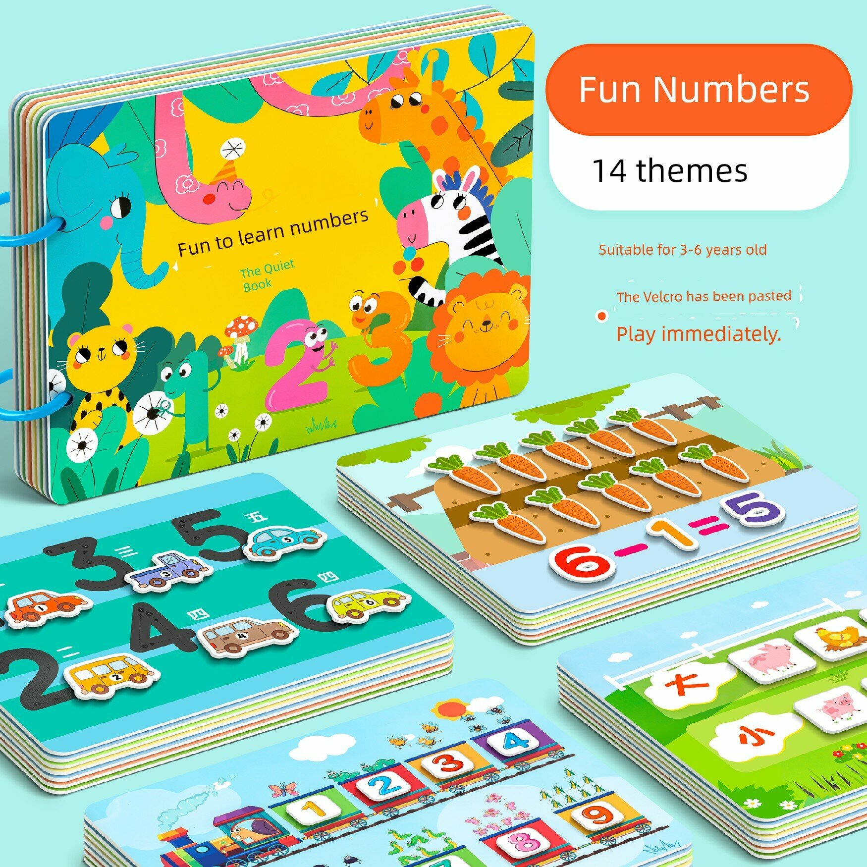 Книга с цифрами для раннего обучения детей 3-6 лет