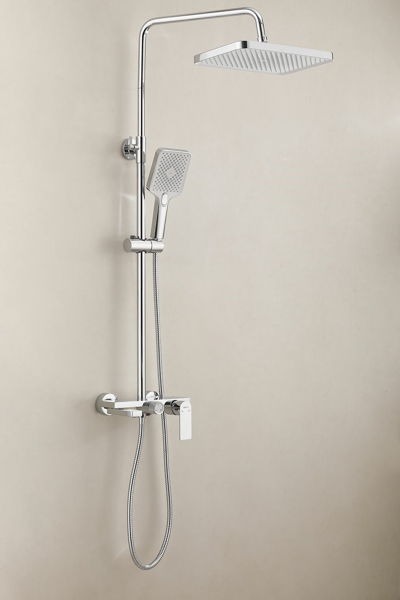Душевая система/душевой гарнитур cо смесителем, тропической и ручной лейкой BELZ, цвет: хром , B24678
