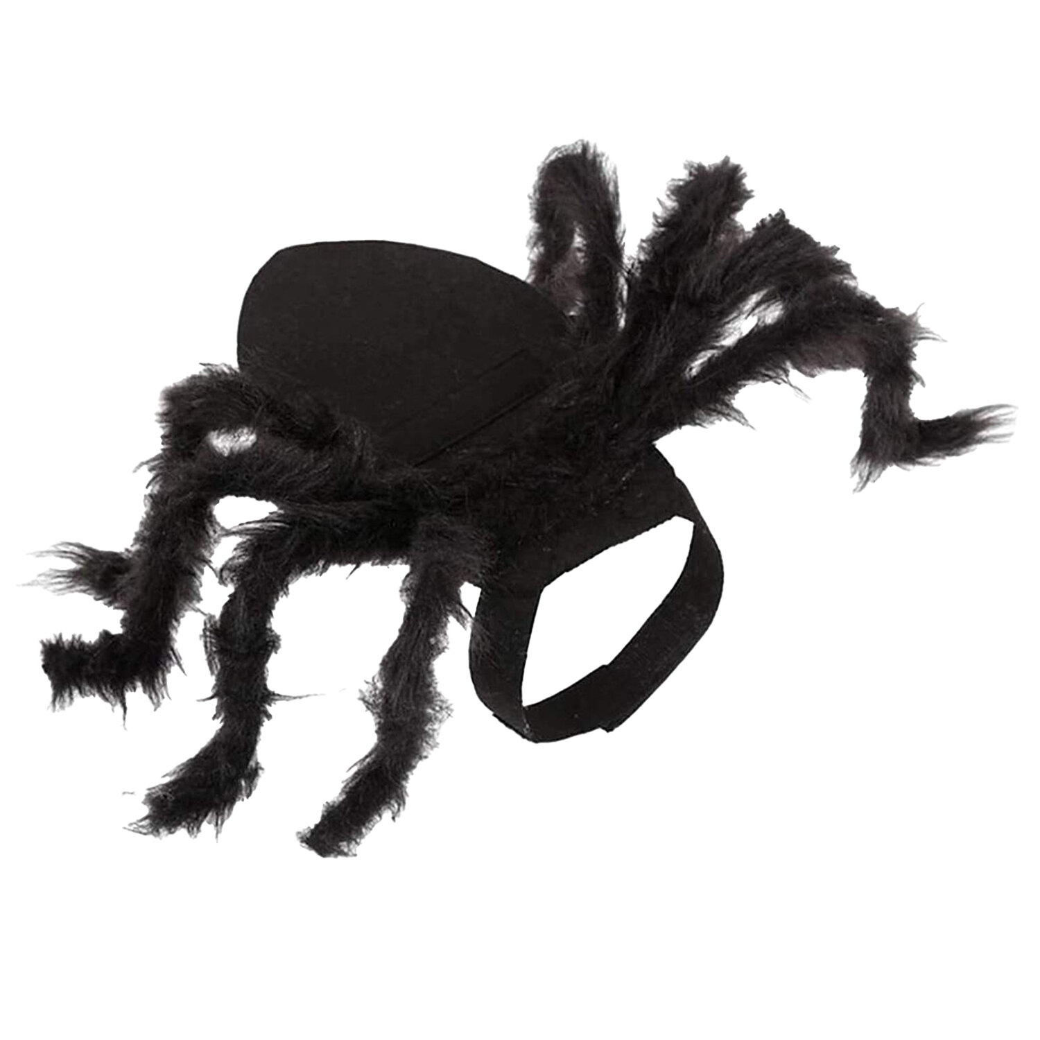 Костюмы для питомцев Человек-Паук на Хэллоуин, Костюм Паук для собак, Одежда для собак Плюшевый Паук Косплей для кошек и собак Костюм для Хэллоуинского вечера Косплей Костюм для собак, 8 ножек, черный, регулируемый размер, из ваты, дышащий фетр