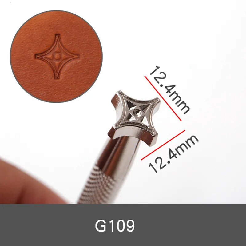 Штамп для кожи G109, 12.4 мм, коричневый