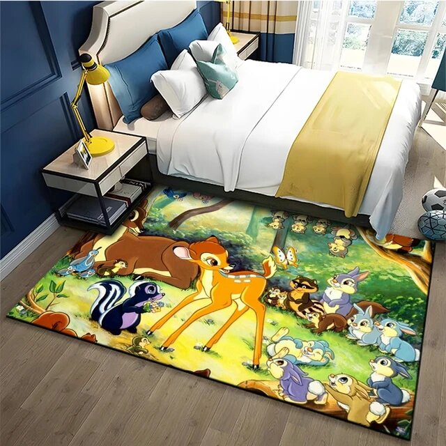 Ковер Miniso с принтом Disney Bambi, подходит для украшения гостиной и спальни, детская нескользящая диванная подушка/коврик для двери/напольный коврик.