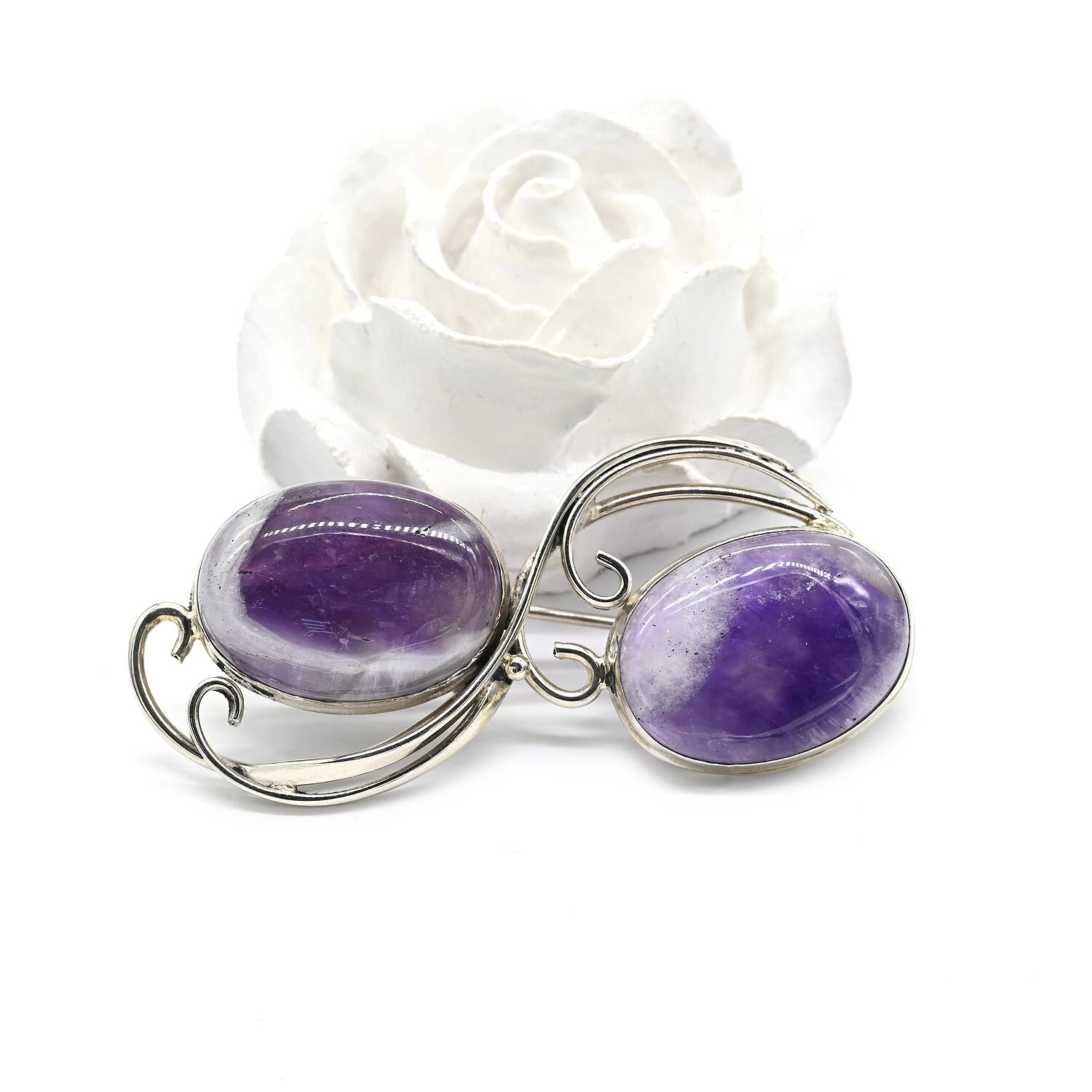 Брошь, аметист