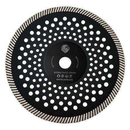 Диск алмазный для резки гранита KING TURBO Performer (тонкий) с усиленным центром 230/22,23 мм / для резки гранита