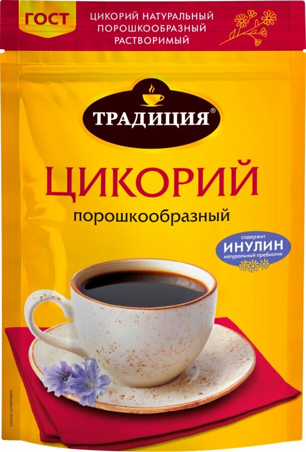 Цикорий традиция натур. порошкообразный м/у (Россия) 100г x 3 упаковки
