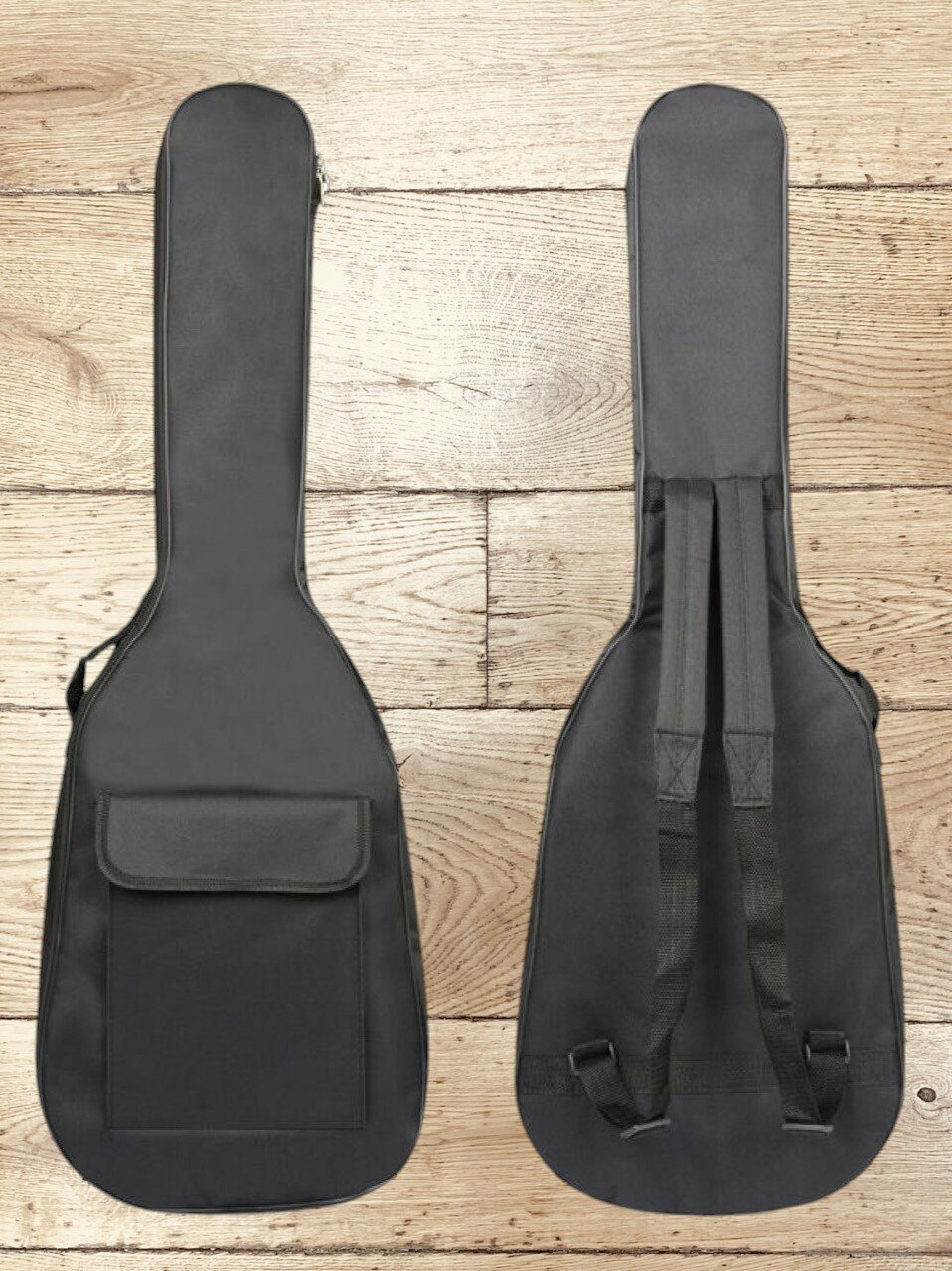 Чехол для бас-гитары, длина 119 см, (типа Jazz Bass), утепленный (5мм), накладной карман, ткань повышенной плотности Oxford.