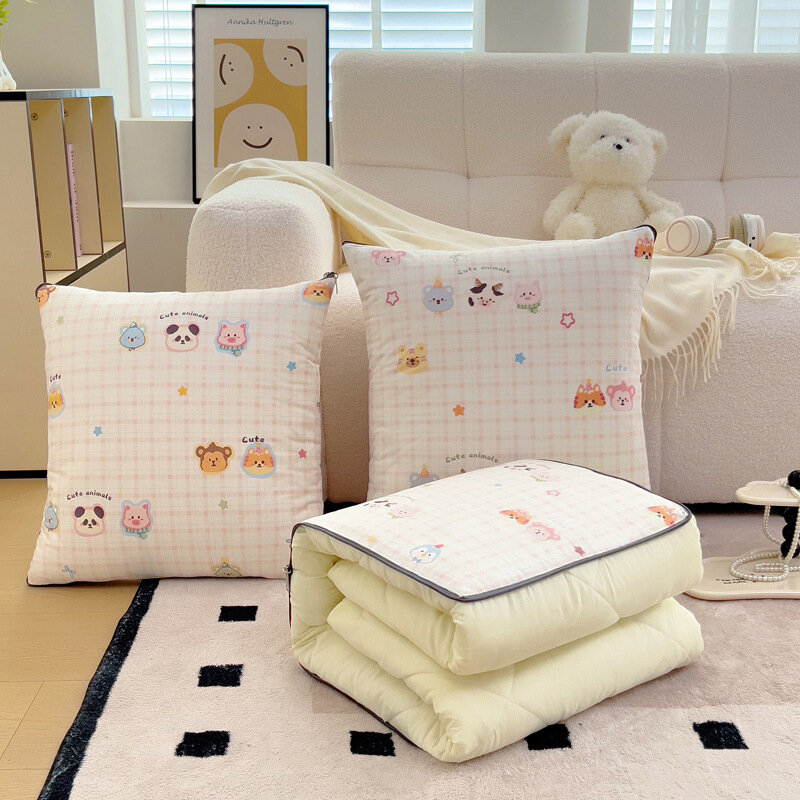 Двухсторонняя подушка-плед, утолщенная, офисная, складная, подушка для сна, плед 2-в-1, диванная, автомобильная подушка, автомобильная