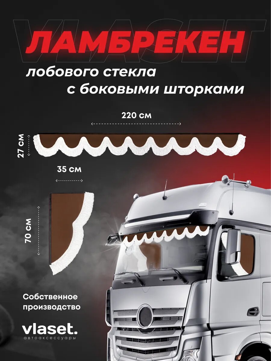 Автошторы ламбрекен с боковыми шторками