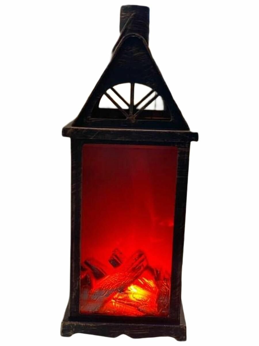 Настольный светильник "Камин", LED, на USB, высота 30 см, пластик