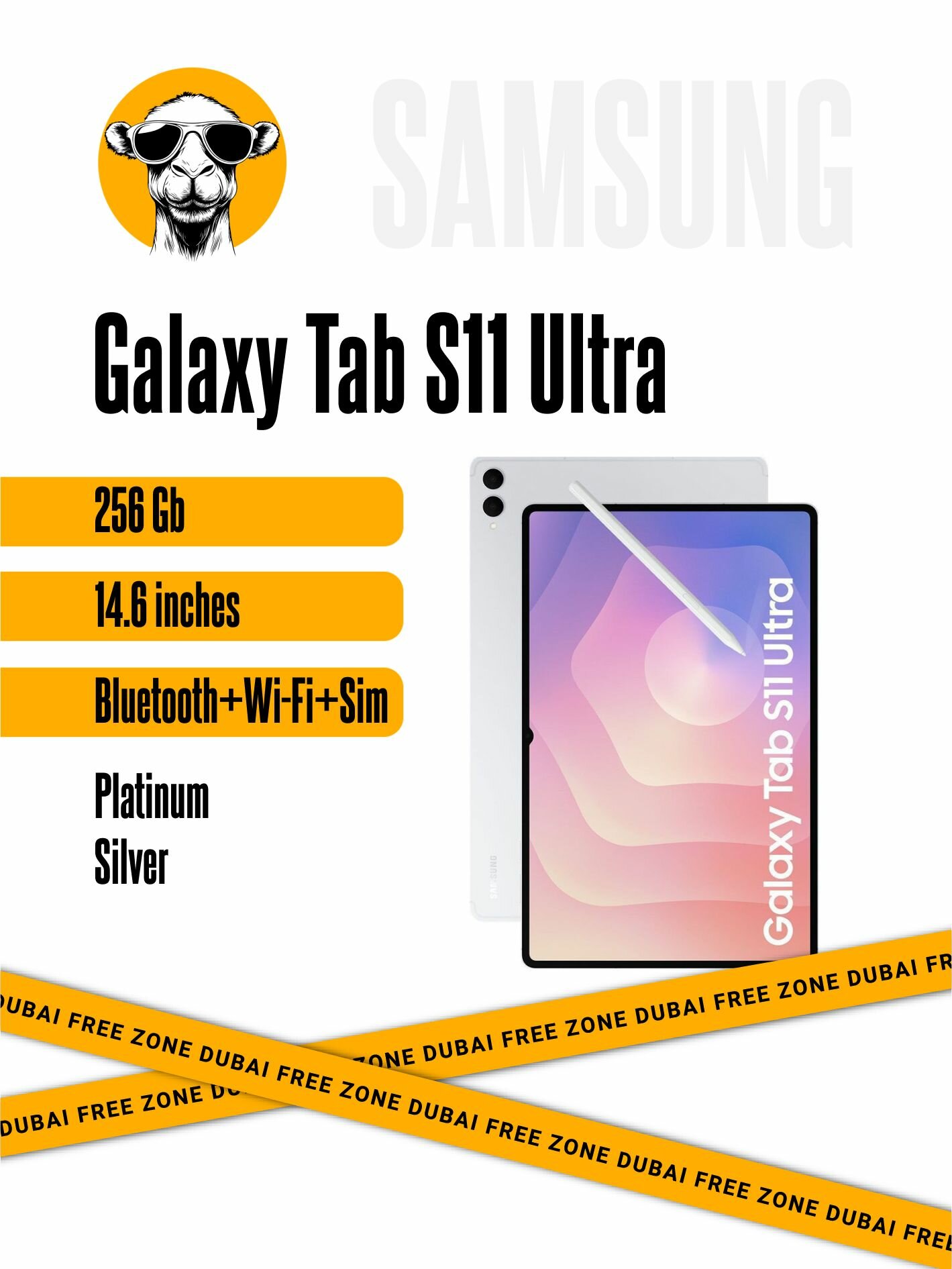 Планшет Samsung Galaxy Tab S11 Ultra 12/256Gb 5G Platinum Silver