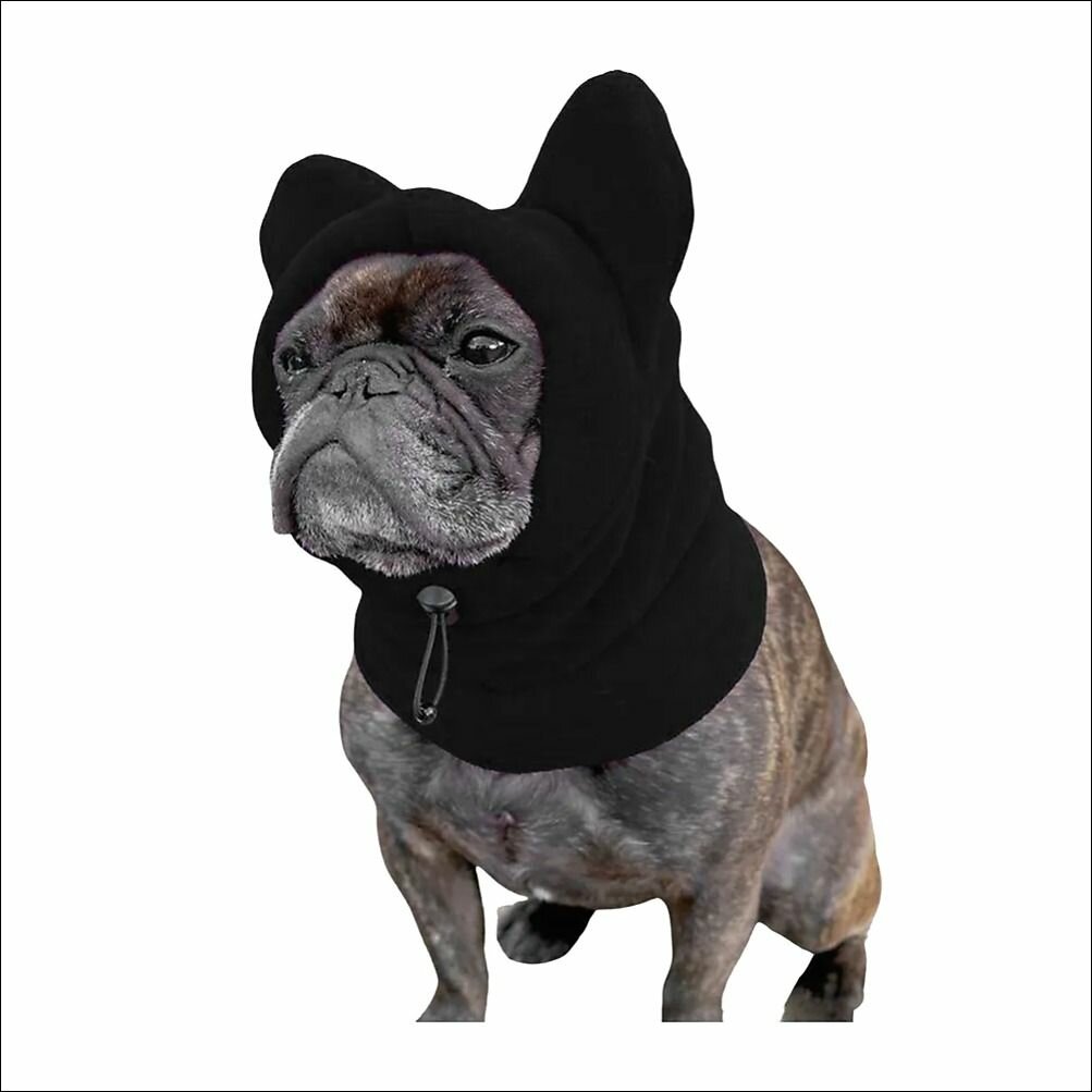 Зимний головной убор для собак из флиса теплая и удобная шапка-худ со встроенными наушниками. Этот регулируемый капюшон с защитой для уш