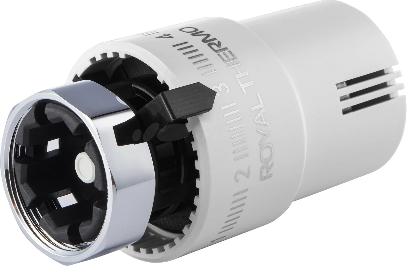 Термоголовка жидкостная Royal Thermo М30х1,5, корпус - пластик, цвет белый, art. RTO 08.01