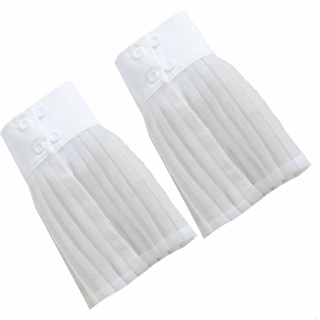 Декоративные манжеты с рюшами и пуговицами