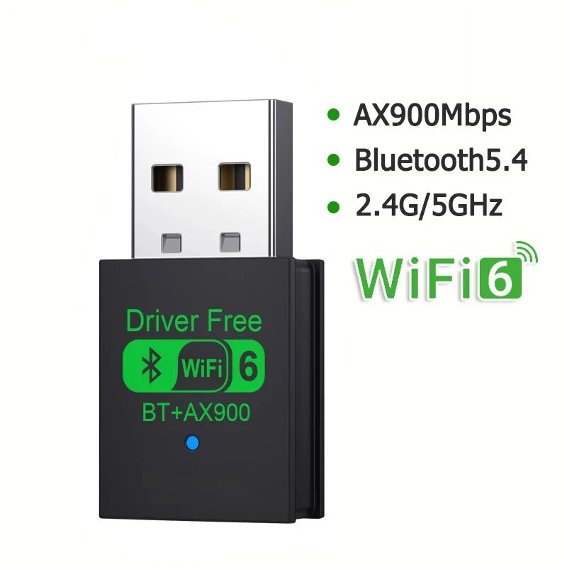 WiFi 6 AX900 Bluetooth 5.4 USB адаптер