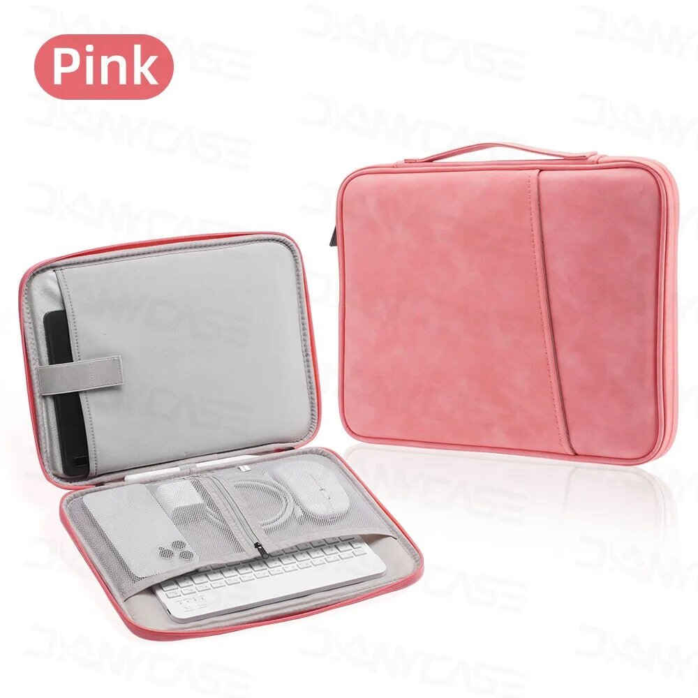 Hansong Нейлоновый портфель для планшета 9-12,9 дюймов Розовый, 12.9-13 inch, Pink