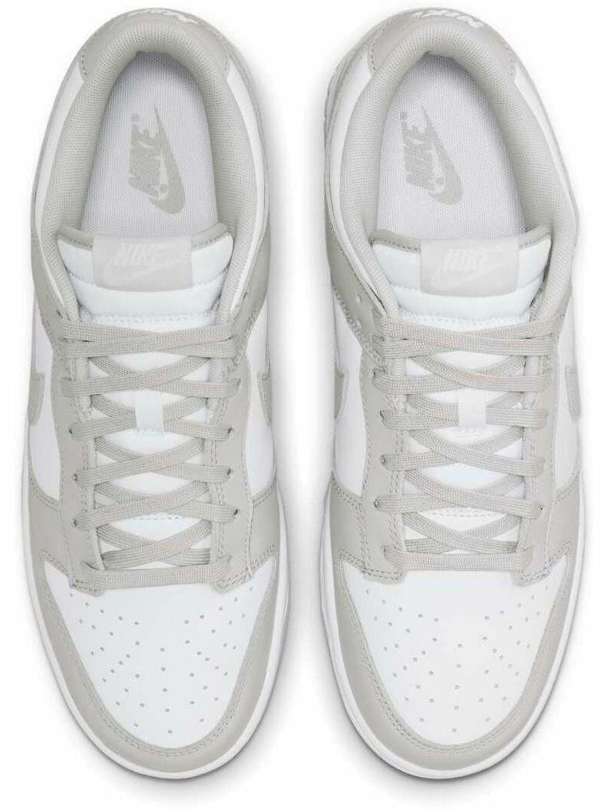 Кроссовки NIKE M Dunk Low Retro, полнота F, размер 11 US, белый-серый — фото 1