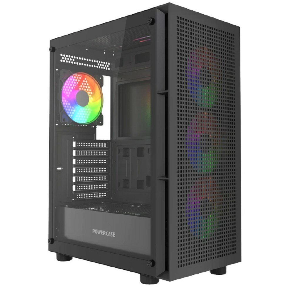 Корпус для компьютера Powercase ATX, Miditower, БП-Нет