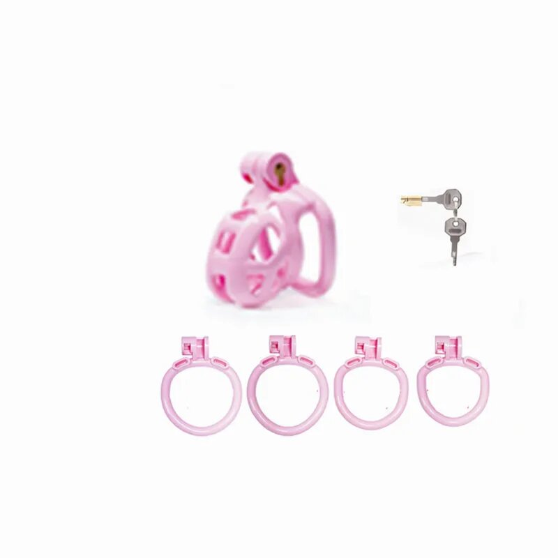 Розовая клетка верности мужское устройство комплект секс-игрушки для мужчин пар член 1.0 pink micro