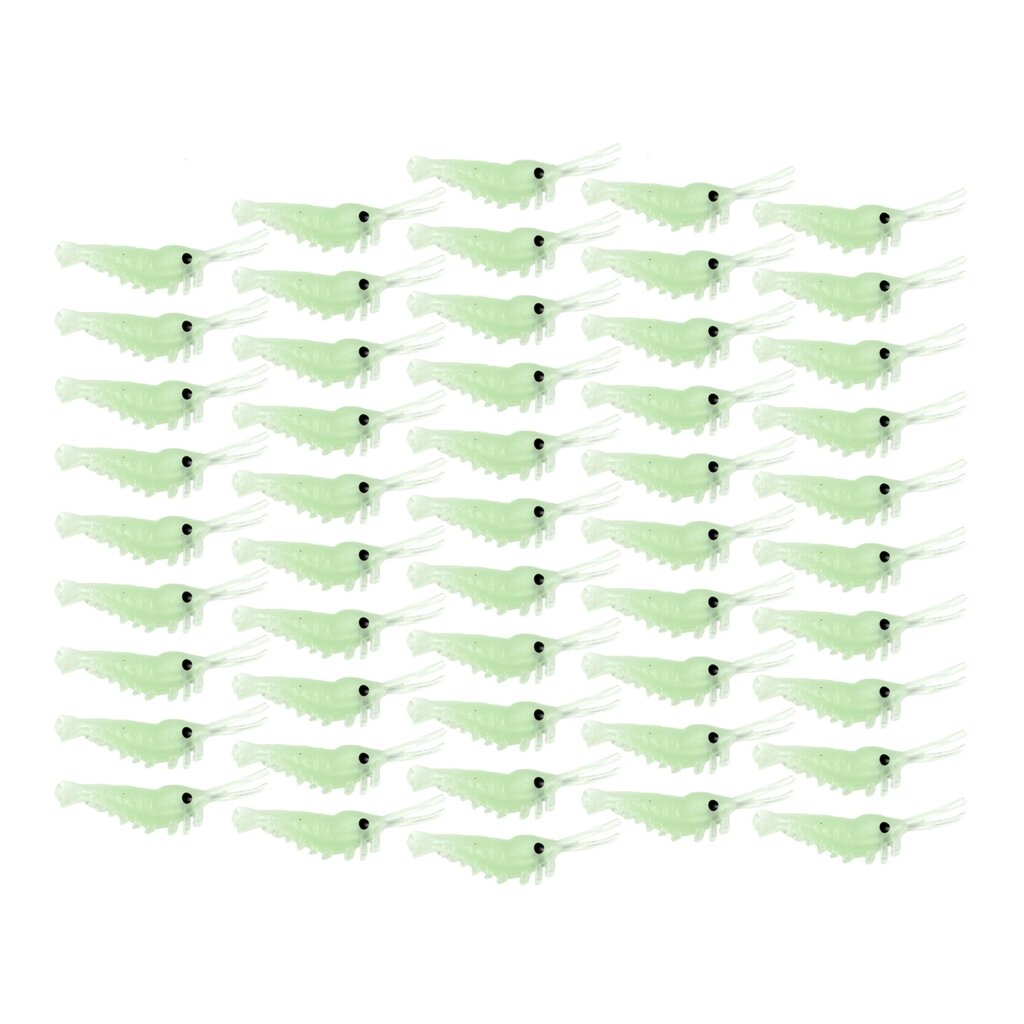 50 шт светящихся мягких креветок для морской рыбалки с крючком