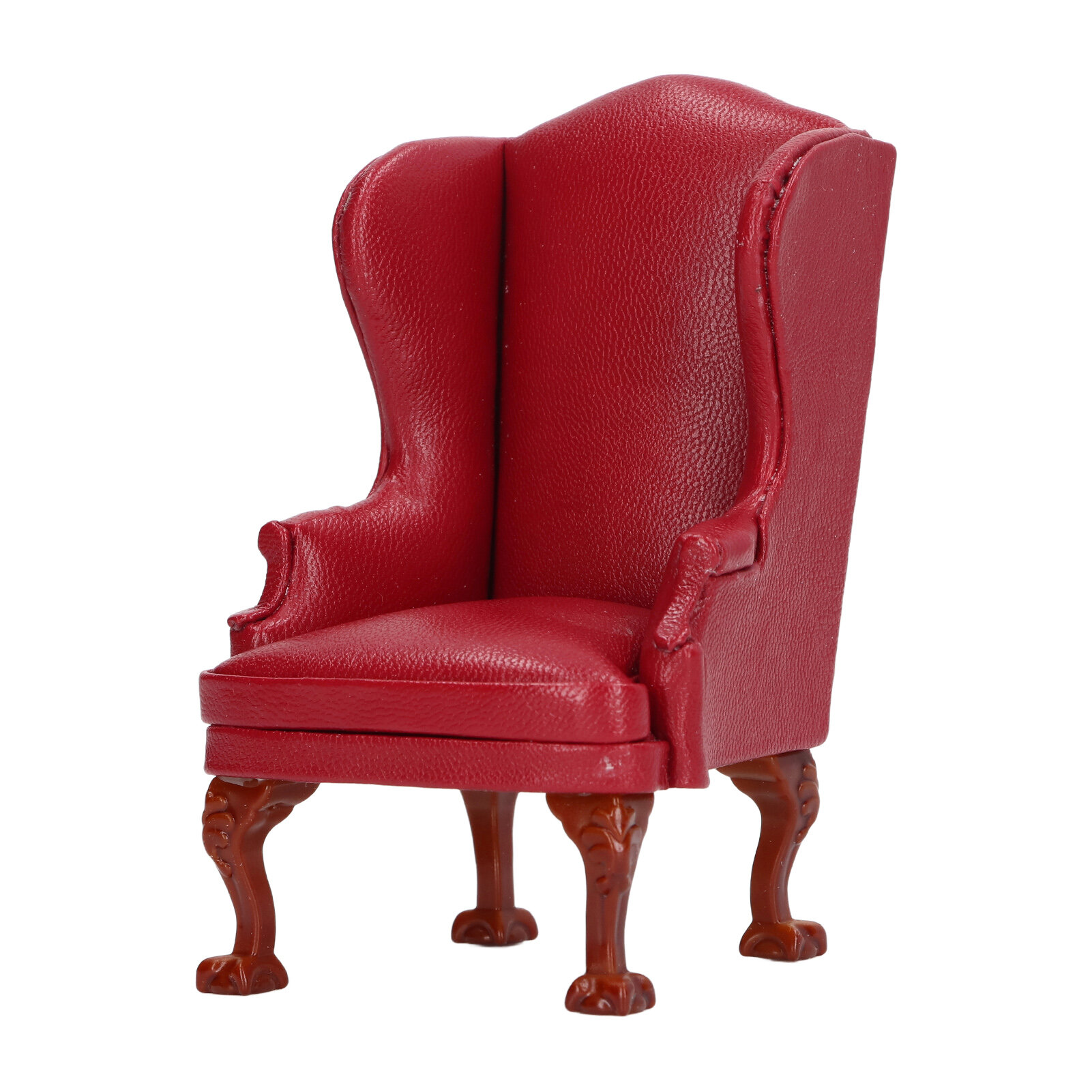 Миниатюрный диван для кукольного домика, одноместный диван-кресло из искусственной кожи и ткани со спинкой, мебель для кукольного домика для декора гостиной