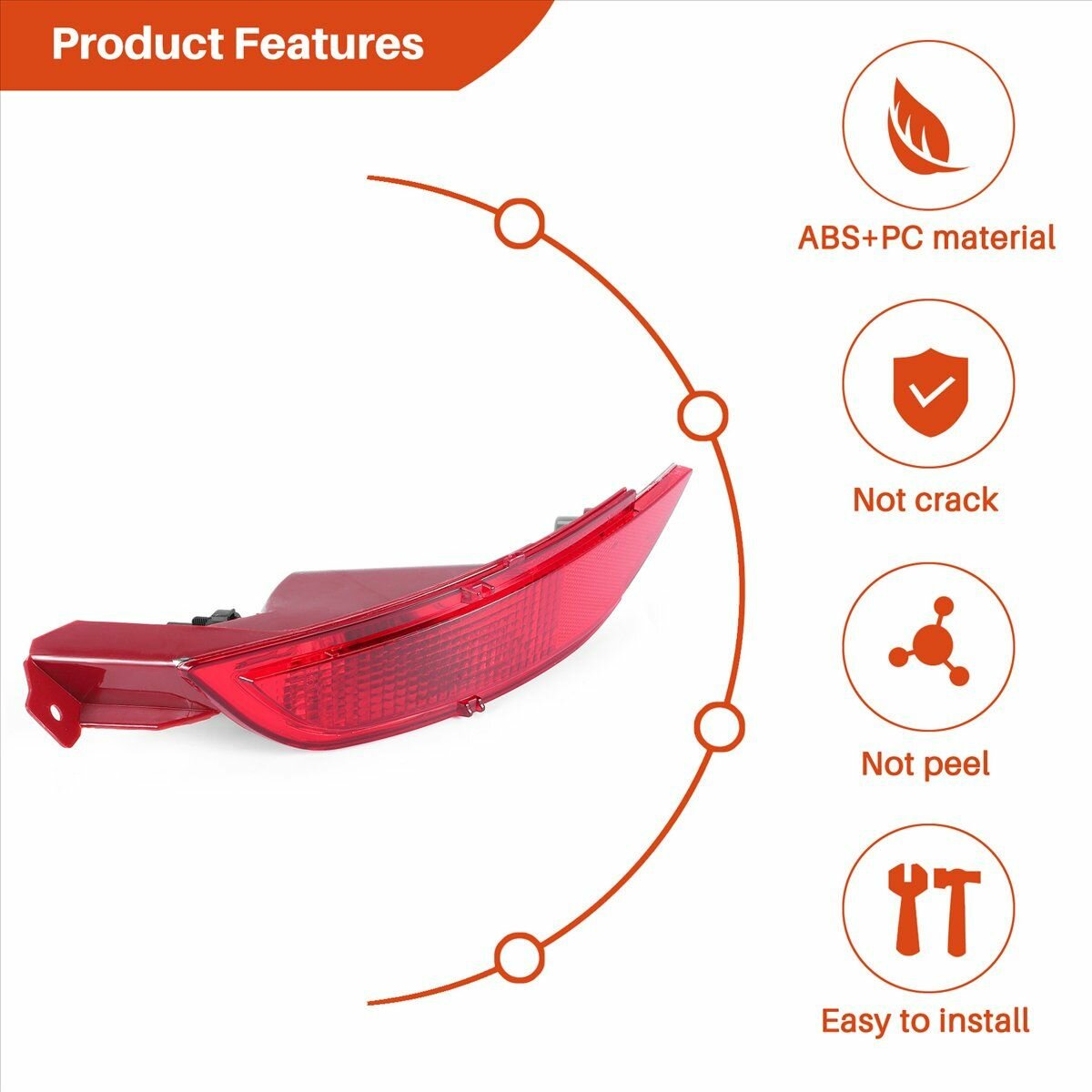 Противотуманная фара заднего бампера для Ford Fiesta Mk7 2008-2012