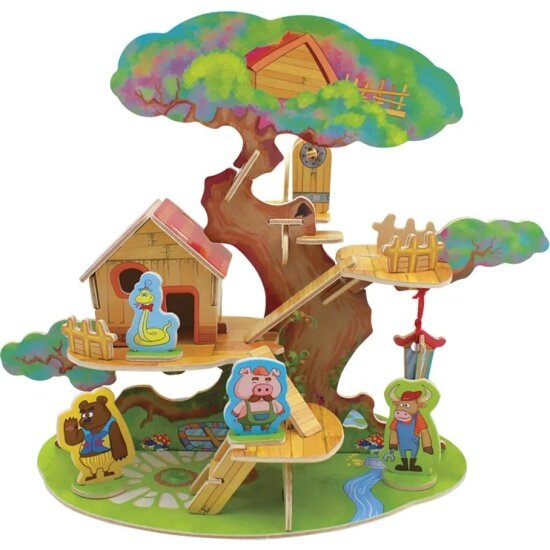 Пазл 3D Rezark Серия Лесные домики. Дом на дереве