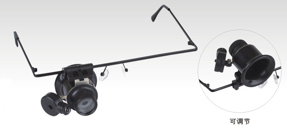 MG9892A Лупа-очки налобная монокулярная 20x