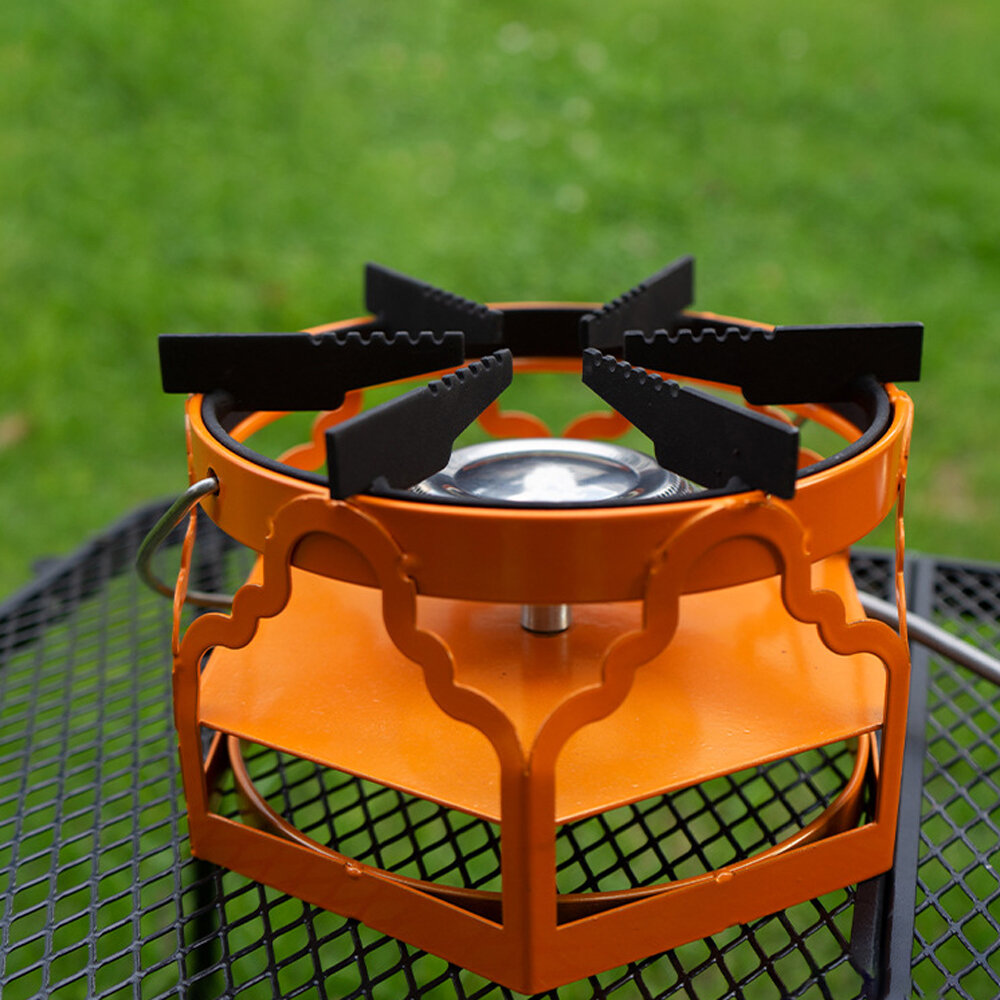 Мощная печь для кемпинга на открытом воздухе, 2700 Вт, из углеродистой стали, портативная, для пикника, барбекю.