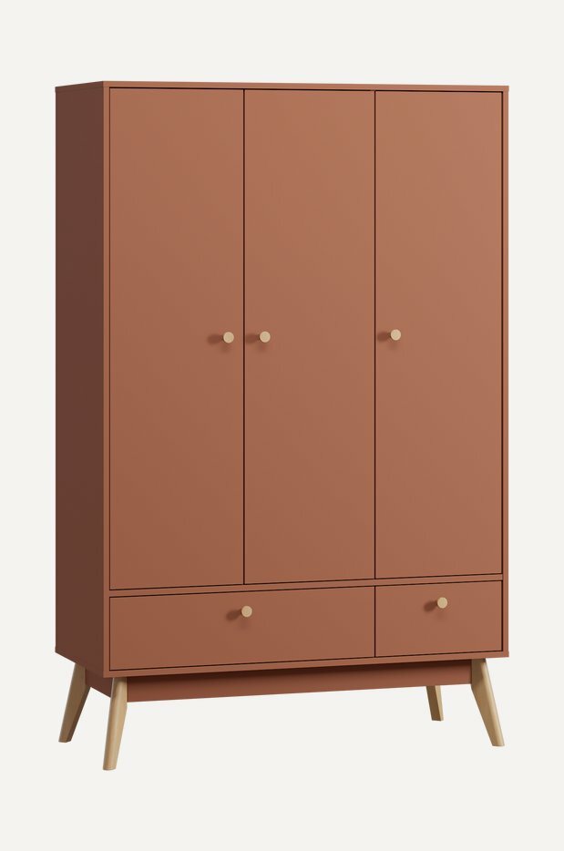 Распашной шкаф для одежды Divan.ru Торвалль-3 Terra, 118х50х185 см, 3 двери, коричневый