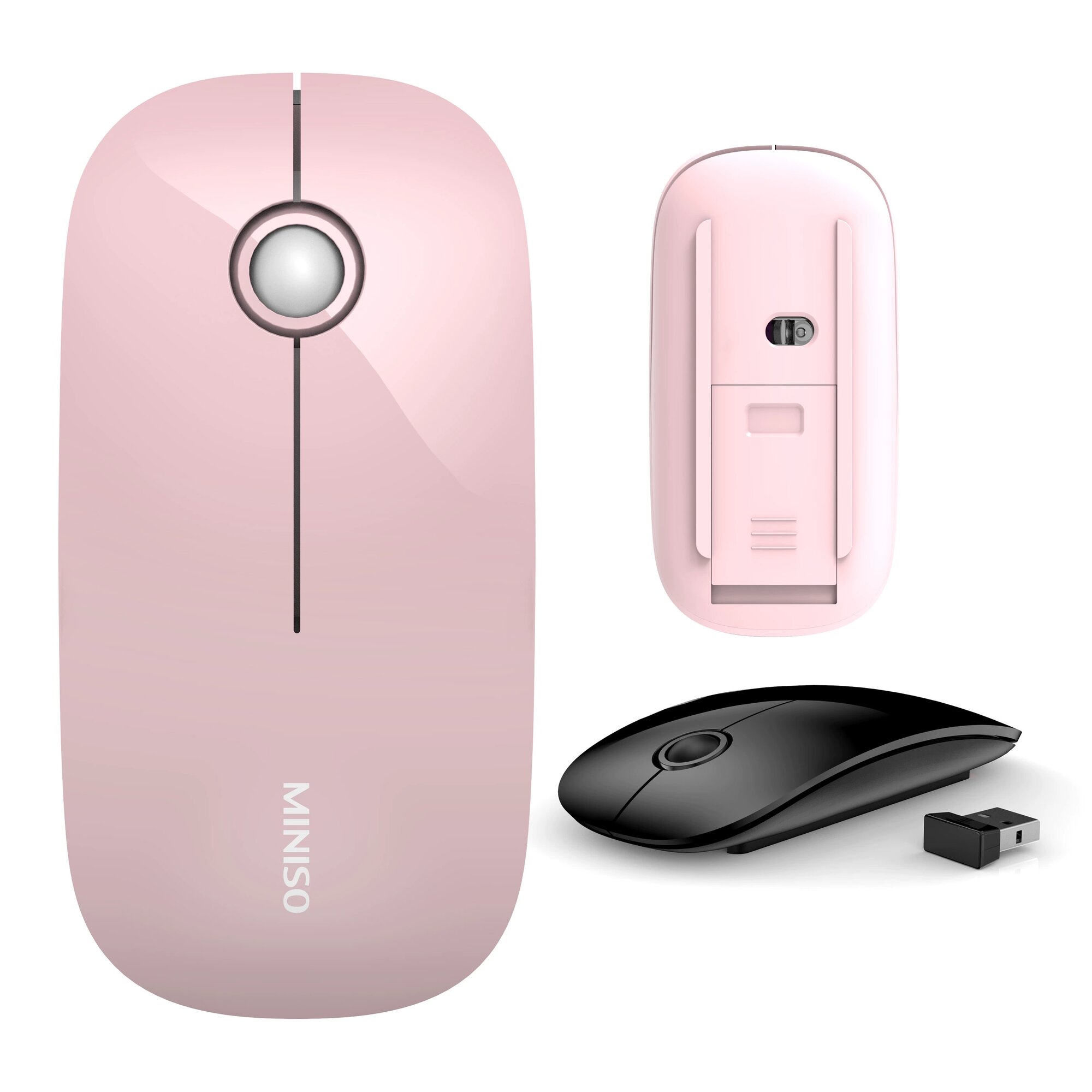 Ультратонкая беспроводная мышь Miniso для настольных и портативных компьютеров, универсальная для офиса и бизнеса.
