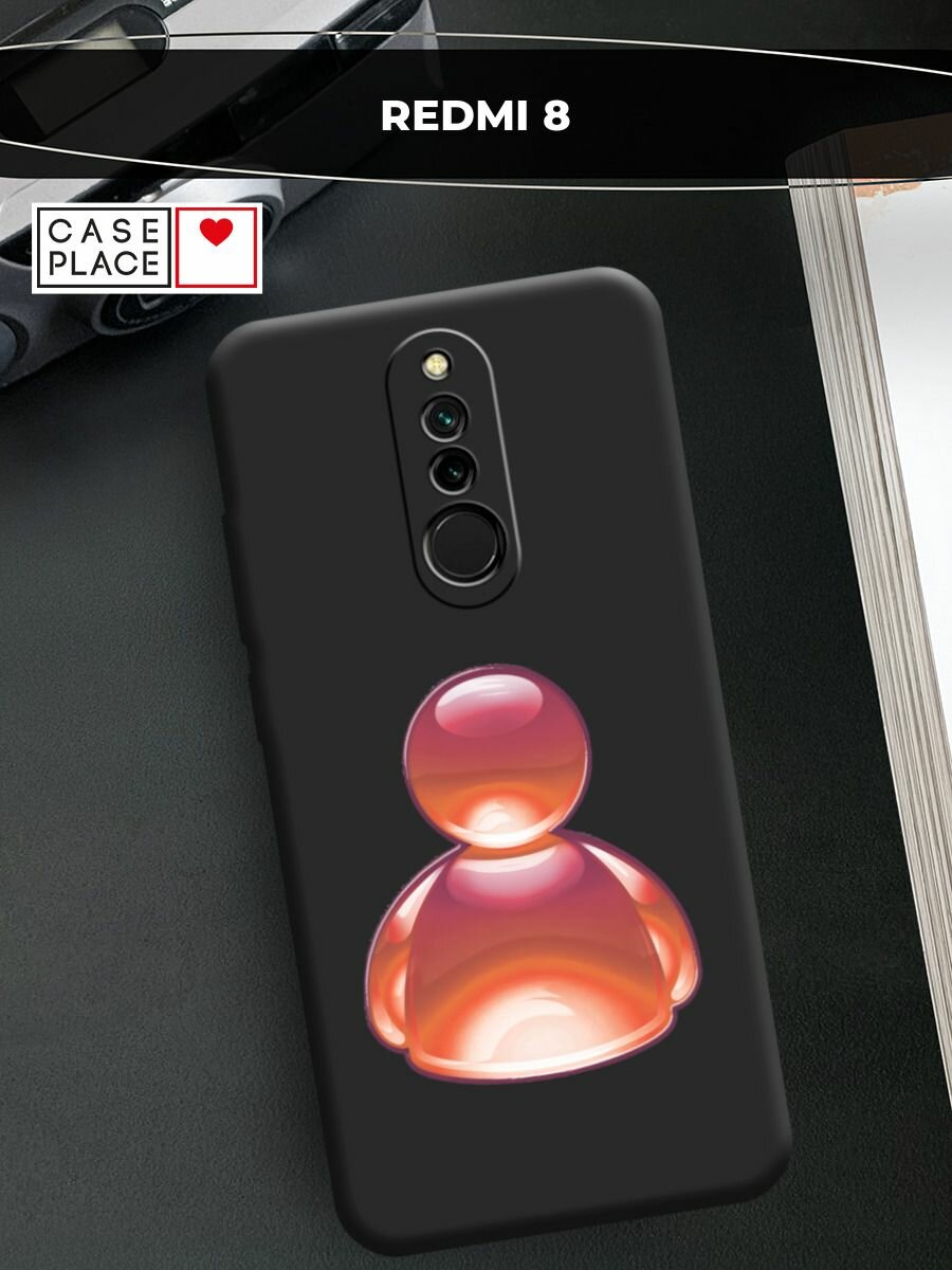 Чехол на Xiaomi Redmi 8 / Редми 8 с принтом Оранжевая иконка человека