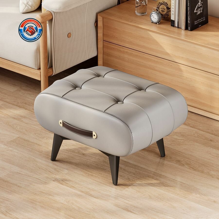 Мягкий стул-мешок для смены обуви у входа, компактный пуф с эргономичной высотой 30-40 см, легко моется, узкий дизайн для прихожей, спальни, офиса