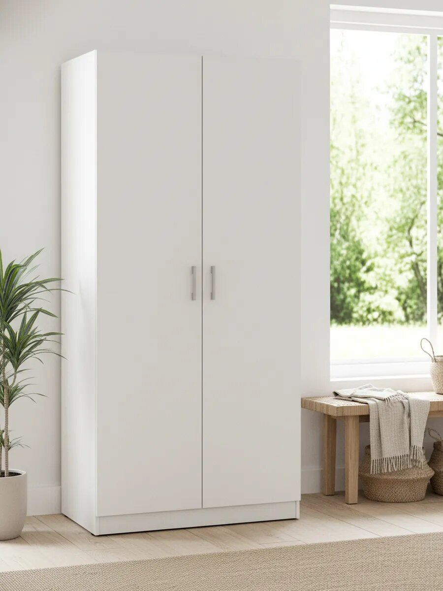 Для одежды шкаф FRESTER распашной деревянный с полками, от производителя