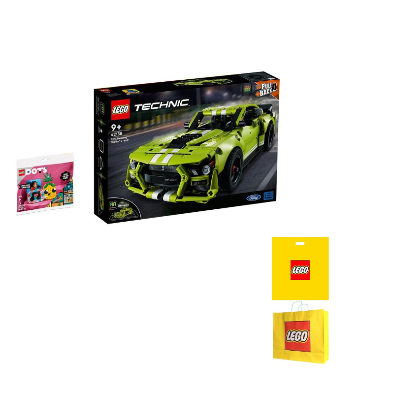 Конструктор LEGO Ford Mustang Shelby GT500 42138, унисекс, Ford Mustang Shelby & Random & LEGO Yellow Shopping Bag