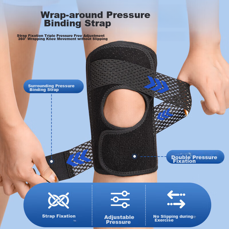 Наколенники Li-Ning Meniscus Injury Knee Brace, для занятий спортом, размер L, black, 2 шт