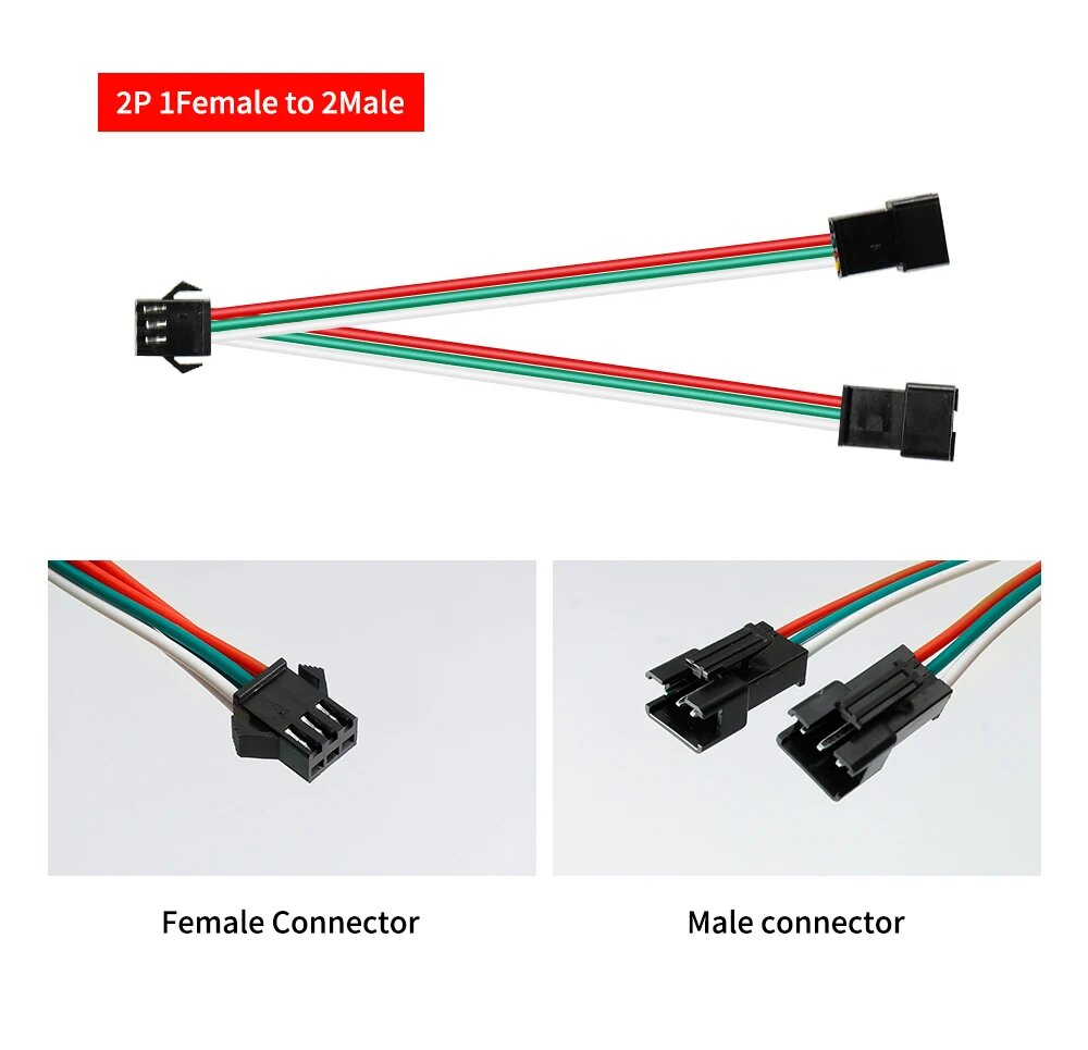 JST SM разъемный кабель 2/3/4/5/6PIN 100 шт 1PCS, 3Pin JST 1 TO 2