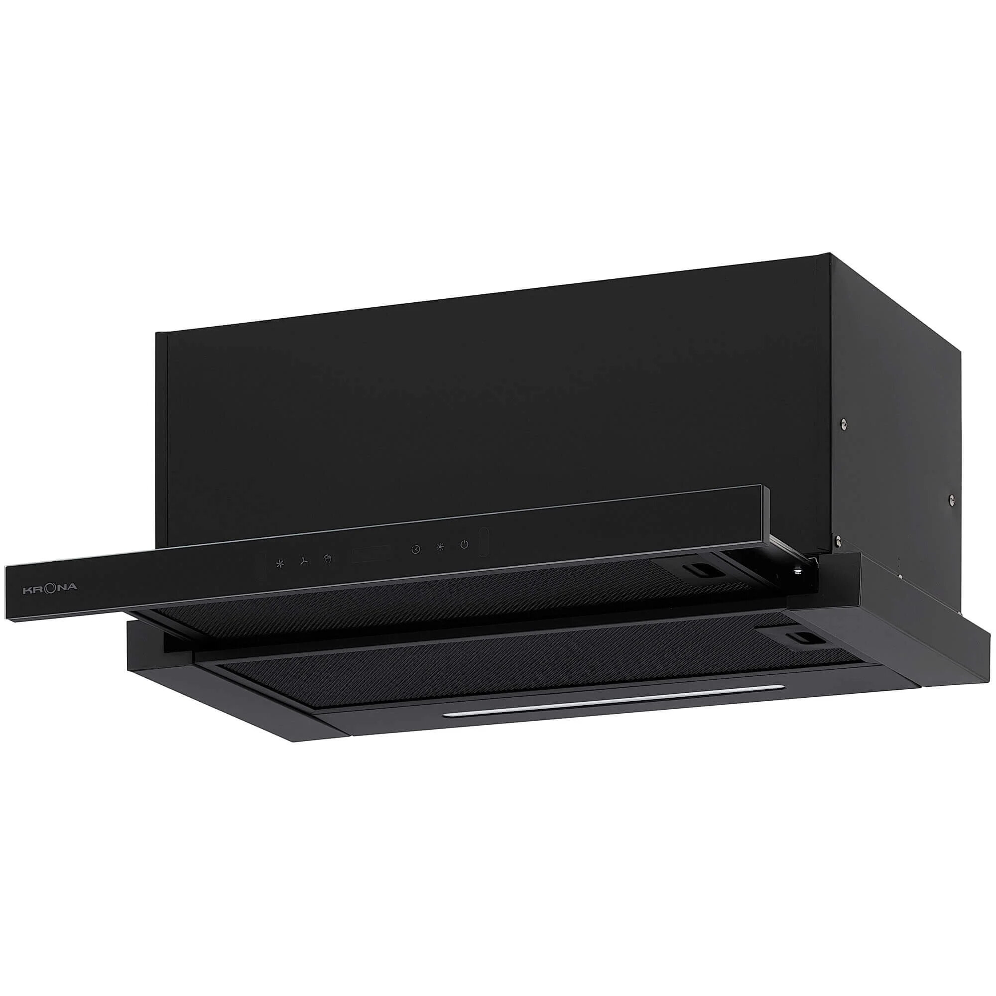 Телескопическая вытяжка Krona KAMILLA F MAX 600 black SGC AO